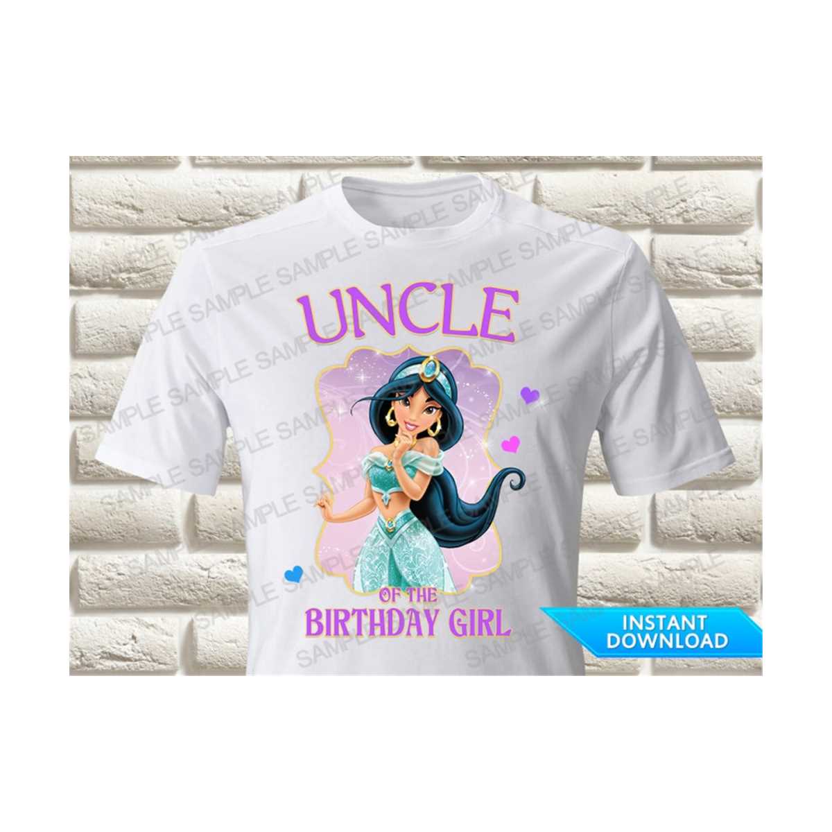 Jasmine Uncle of the Birthday Girl Iron On Transfer, Princes | Inspire ...