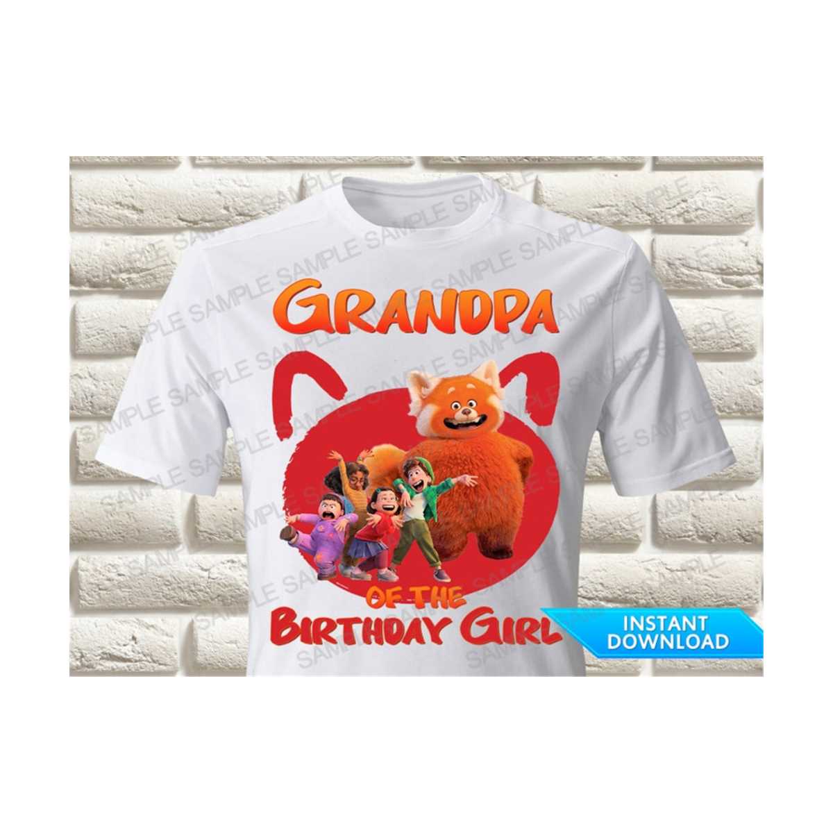 Turning Red Grandpa of the Birthday Girl Iron On Transfer, T | Inspire ...