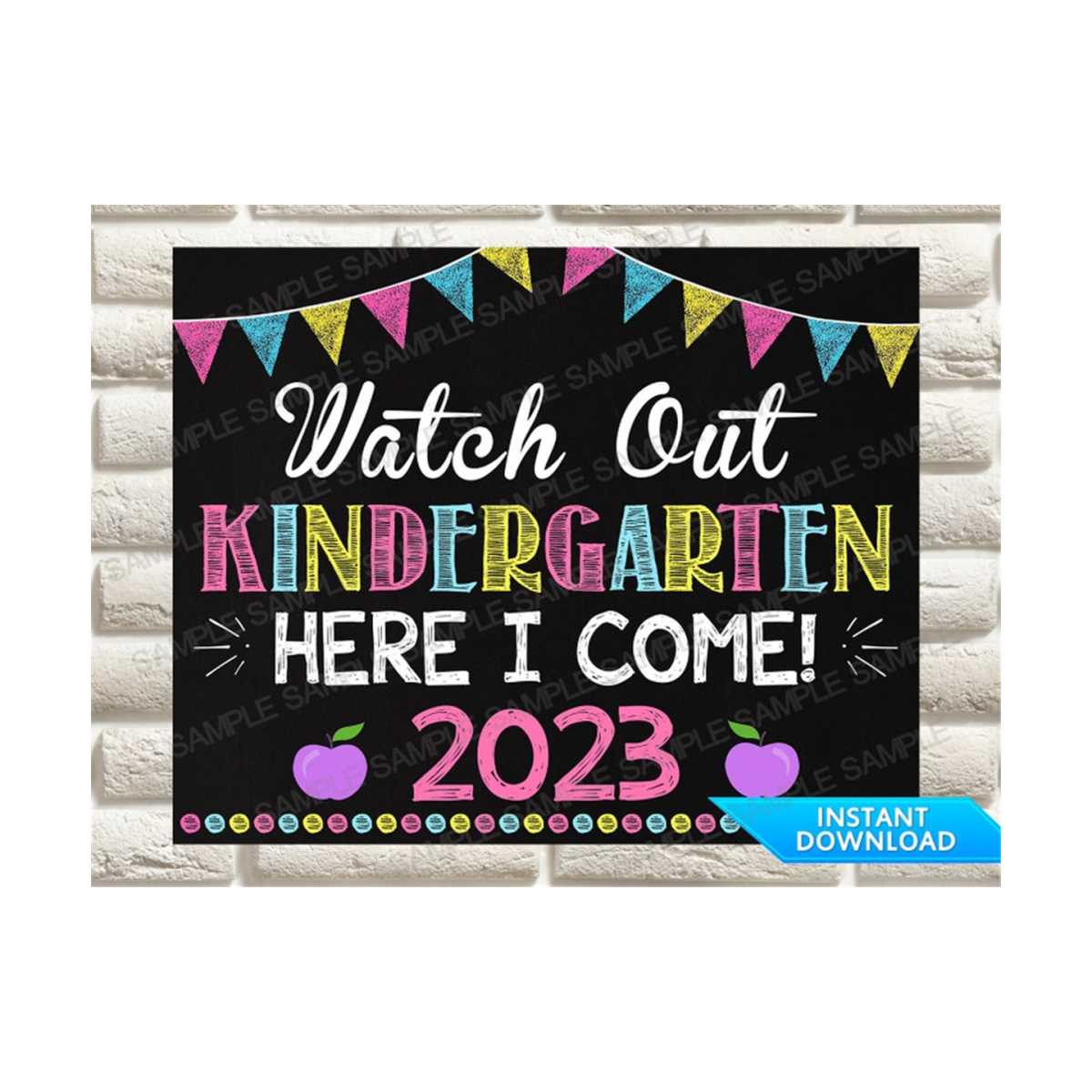 Watch Out Kindergarten Here I Come Sign, Watch Out Kindergar - Inspire ...