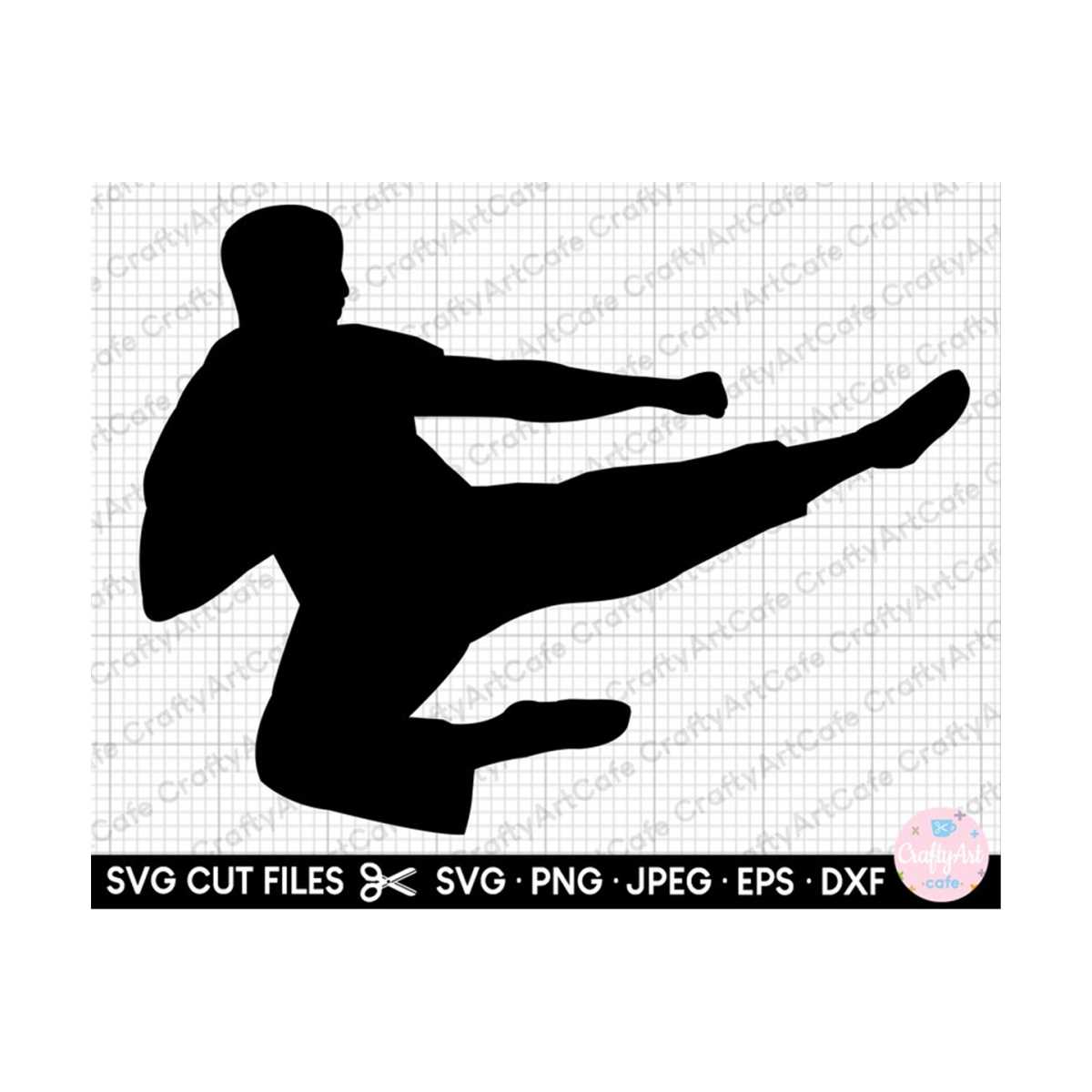 karateka silhouette karateka svg karate fighter clipart kara | Inspire ...