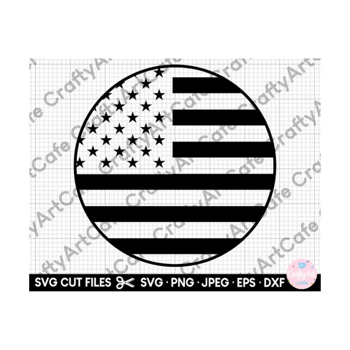 american flag svg round circle us flag usa flag | Inspire Uplift