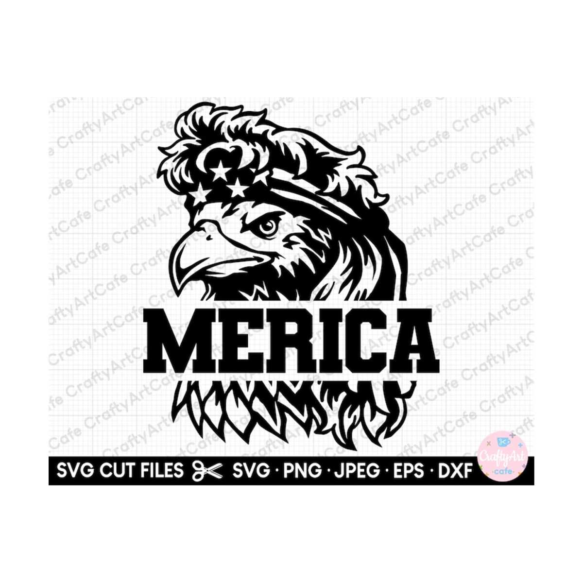 merica svg merica png merica eagle with mullet american flag | Inspire ...