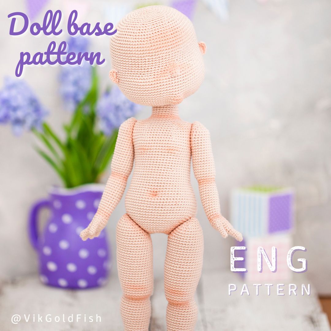 Crochet Body Doll Pattern, Crochet Doll Base Pattern - Inspire Uplift