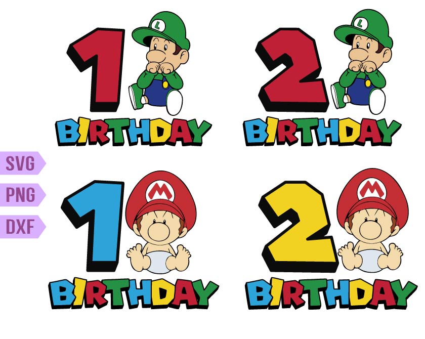 Baby Super Mario Svg, Super Mario Birthday, Super Mario Happ - Inspire ...