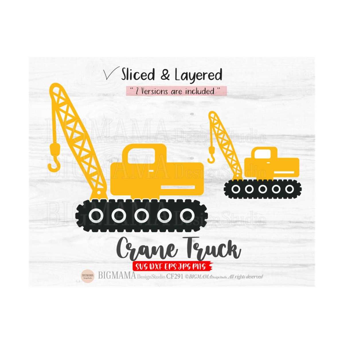 Crane Truck Svg,Tractors,Construction,Vehicle,Sliced,Layered | Inspire ...