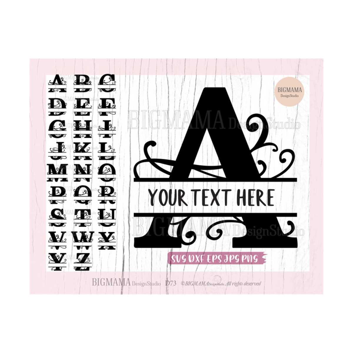 Split Letters A-Z SVG,Monogram,Wedding,Alphabet,Letter,Bundl | Inspire ...