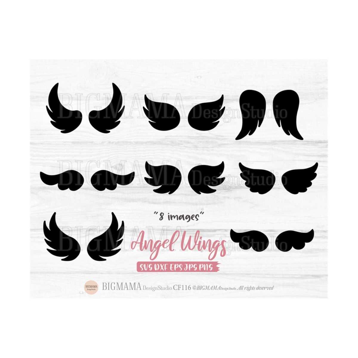 Angel wings SVG,Angel wing svg,Angel wings PNG,Wings shape,W | Inspire ...