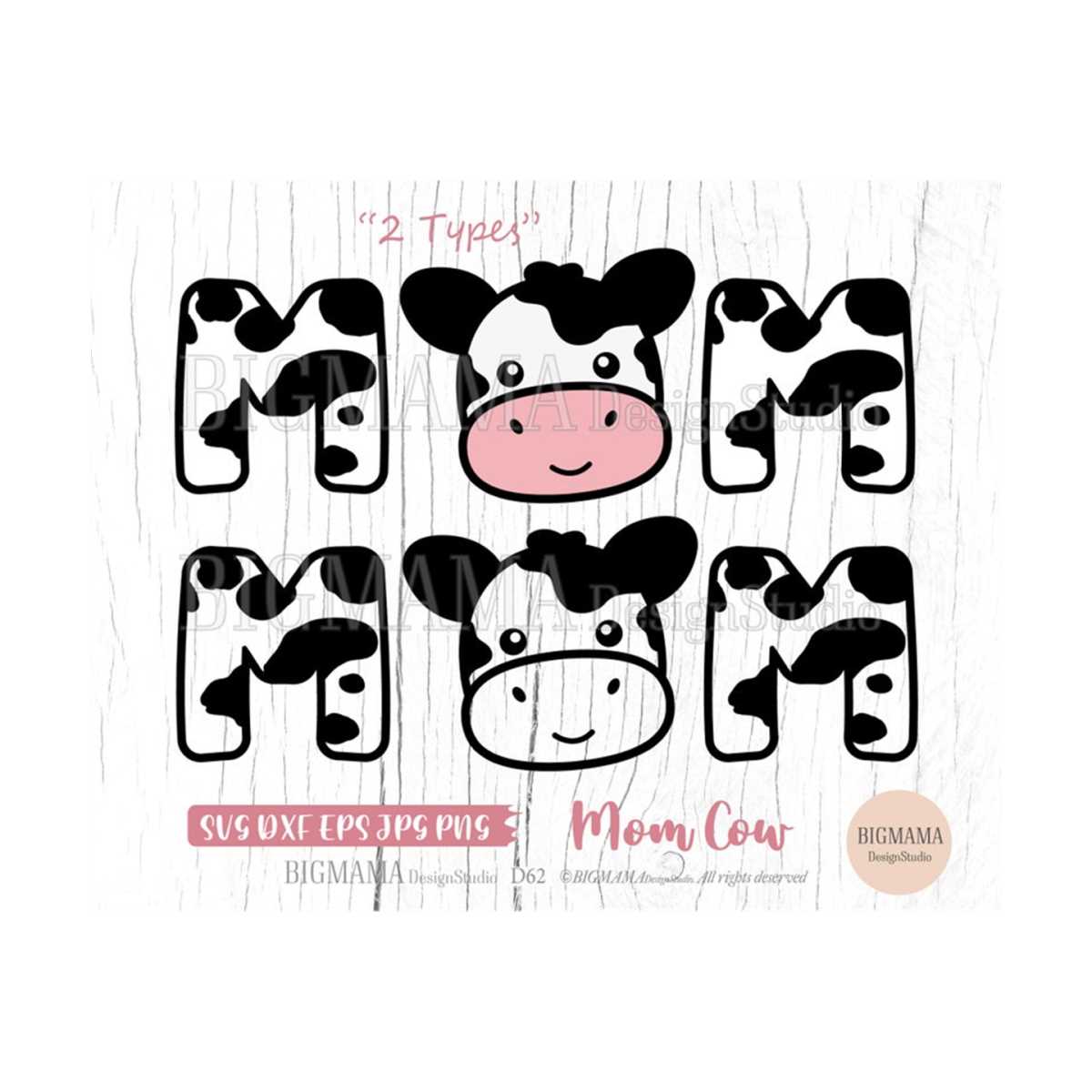 Mom Cow SVG,Mum,Cow face,Animal,Farm,Parents,Baby,Cut File,B | Inspire ...