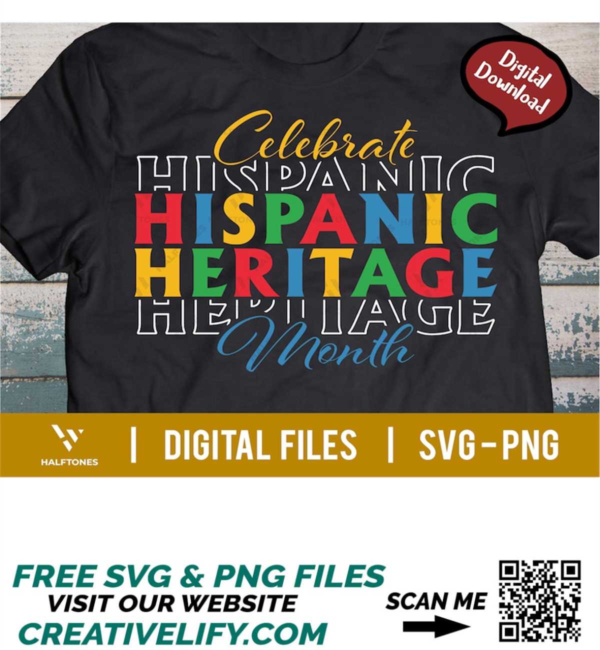 Celebrate Hispanic Heritage Month SVG, National Hispanic Her | Inspire ...