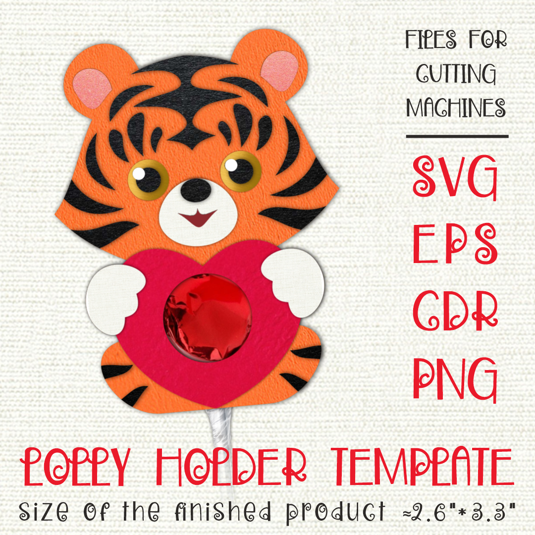 Tiger with Heart | Lollipop Holder | Valentine Paper Craft T | Inspire ...