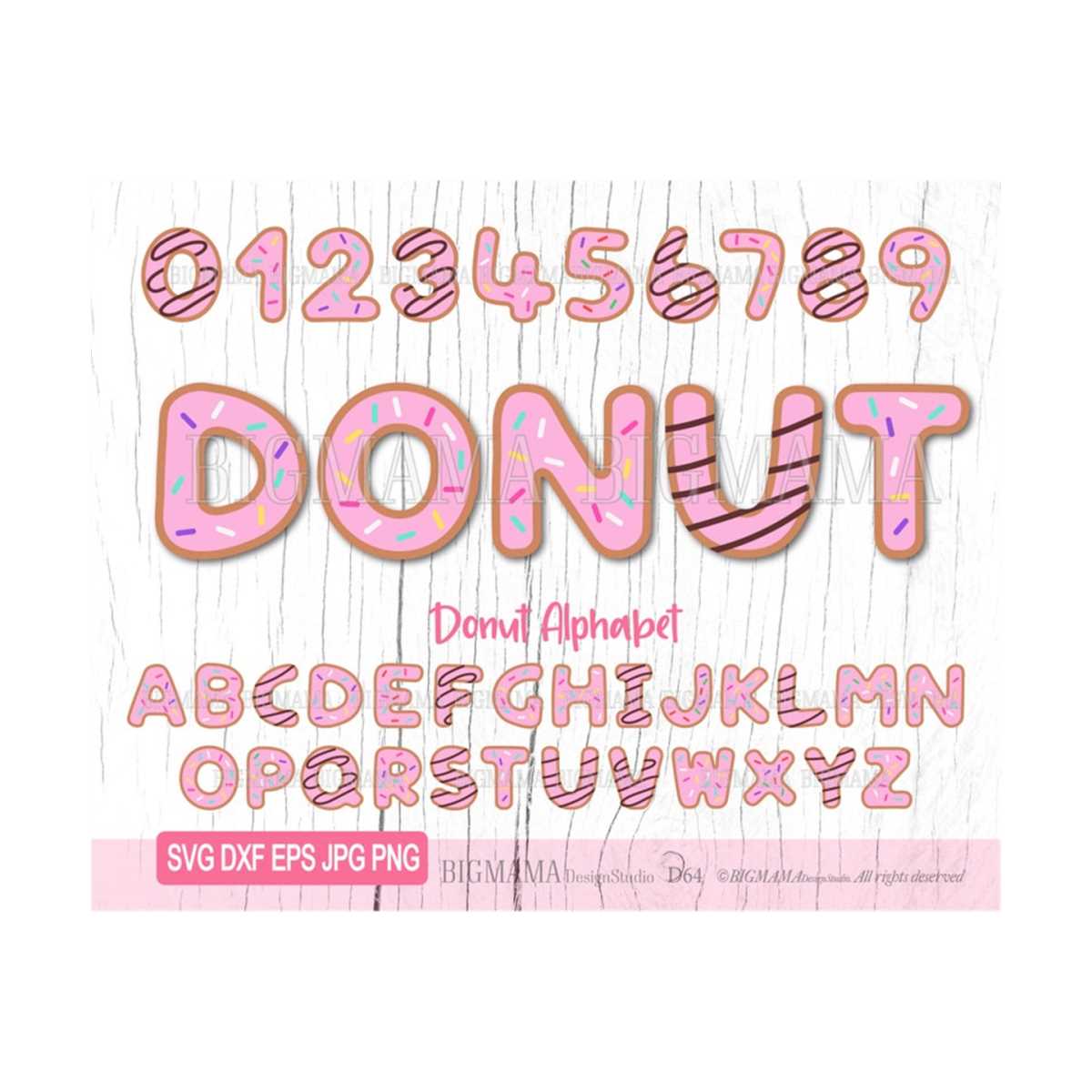 Donut Alphabet SVG,Numbers,Letters,Bundle,Sweets,Birthday,PN - Inspire ...