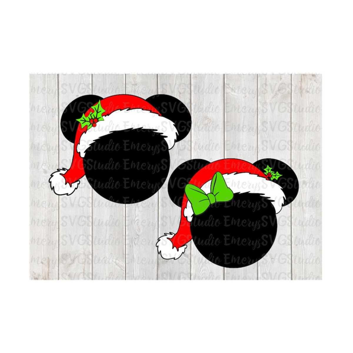 SVG DXF File for Christmas Santa Mickey and Minnie | Inspire Uplift