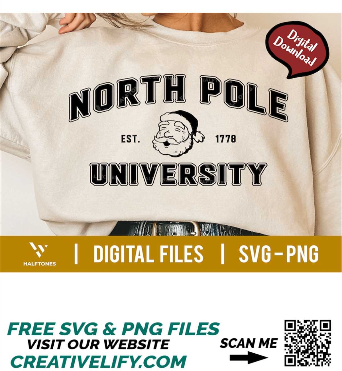North Pole University SVG, Christmas University svg, Sleigh - Inspire ...