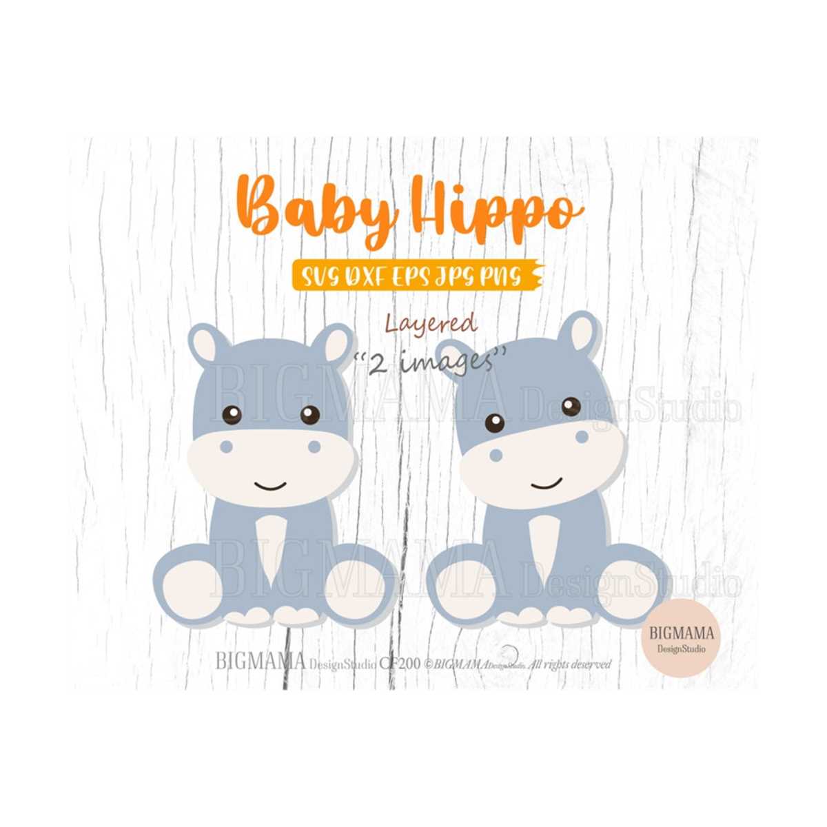 Baby Hippo SVG,Hippo Svg For Cricut,Cut File,Layered,Nursery | Inspire ...
