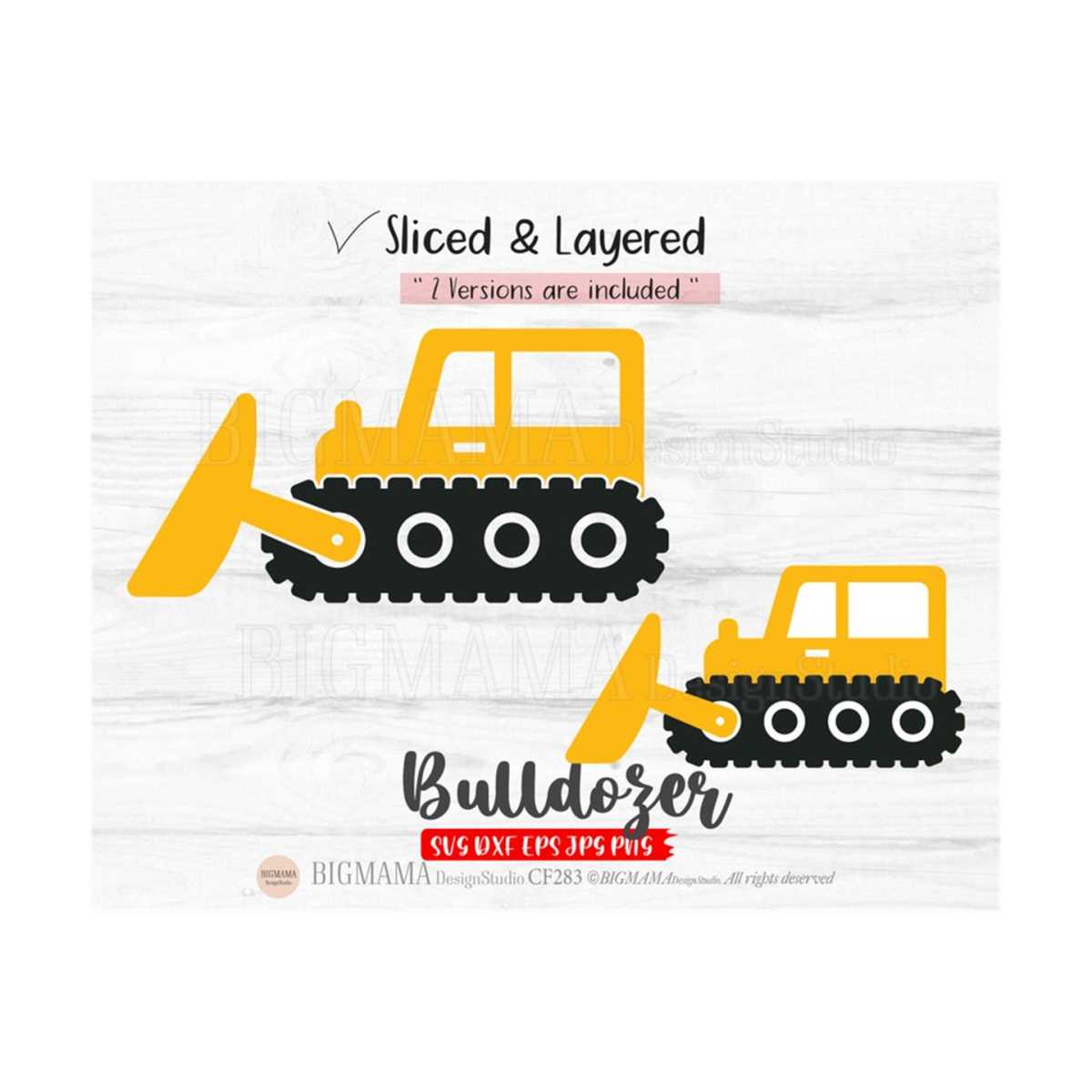 Bulldozer SVG,ConstructionVehicle,Kids,Sliced,Layered,Birthd | Inspire ...