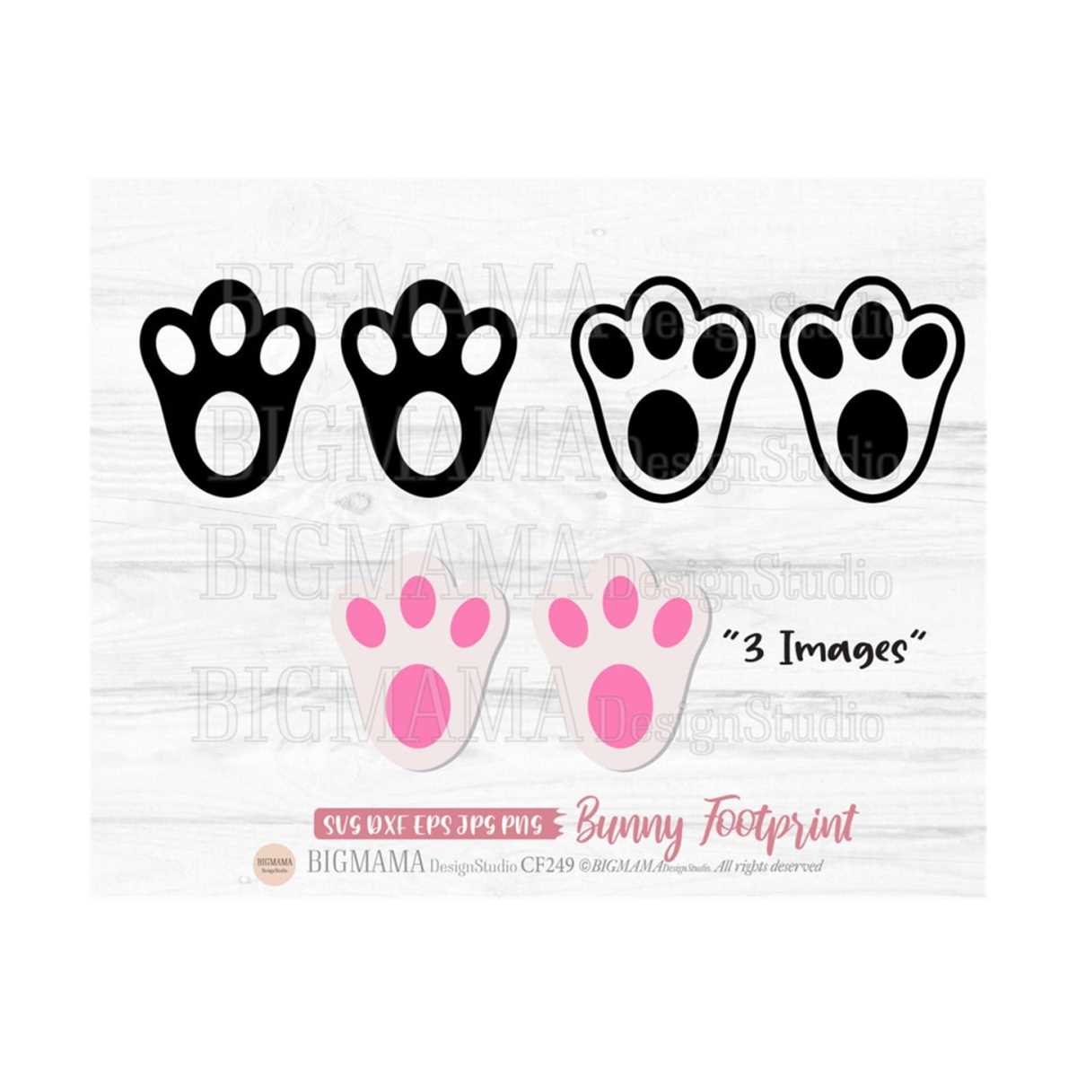 Easter Bunny Footprints SVG,Foot,Rabbit Feet,DXF,Cute,Clipar | Inspire ...
