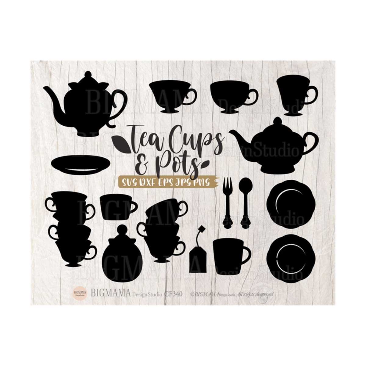 Tea Cups Svg,Tea Pots,Tea Party,Coffee,Kitchen,Cooking,Tea C | Inspire ...