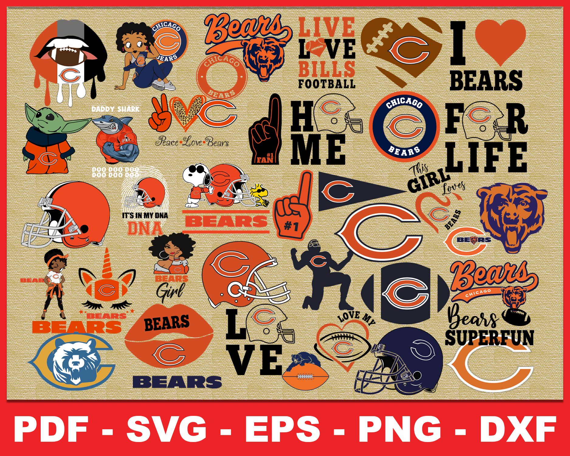 Chicago Bears Svg , Football Team Svg, Cricut, Digital Downl | Inspire ...