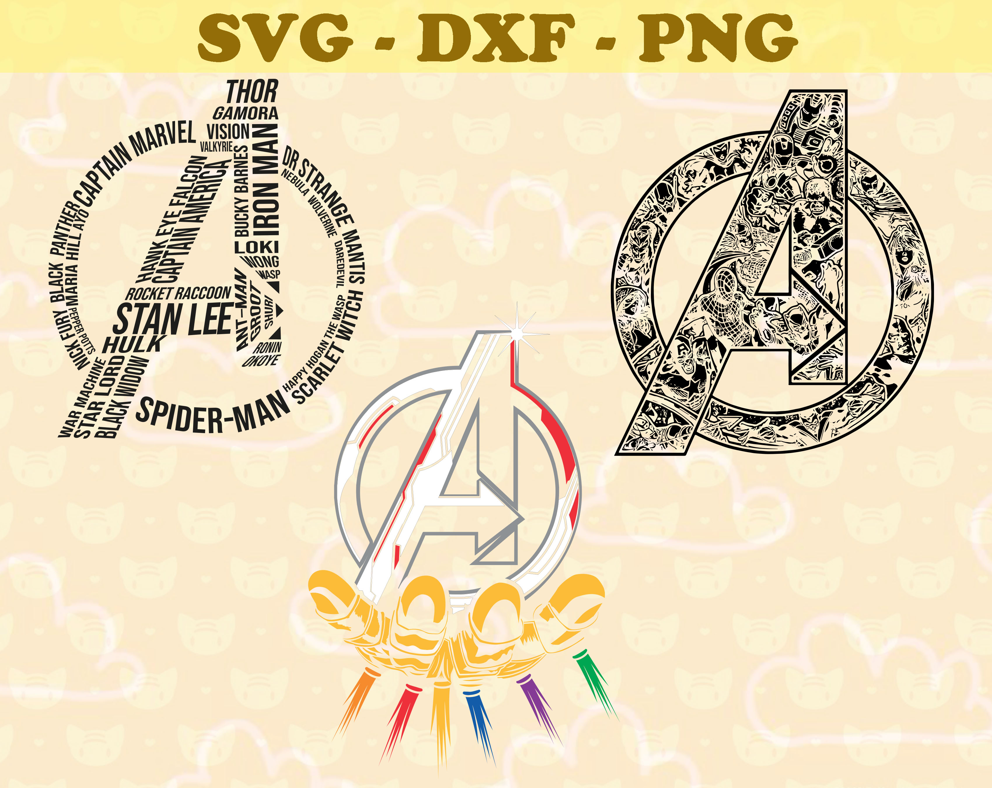 Logo Avengers SVG, Bundle Superhero Marvel SVG, PNG, DXF, PD | Inspire ...