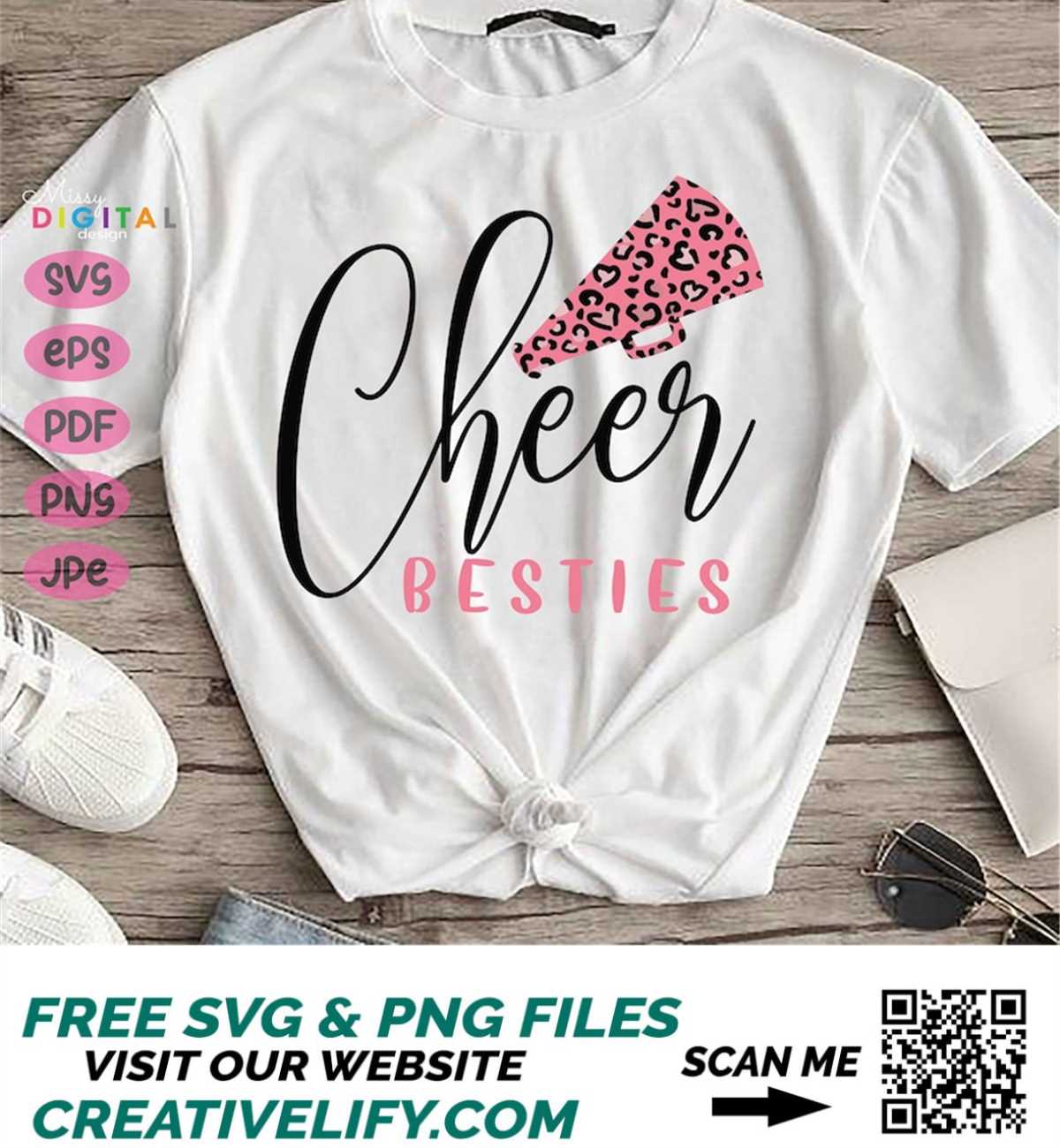 Cheer Besties SVG,Megaphone svg,Pom Pom,Cheer Cone svg,Cheer | Inspire ...