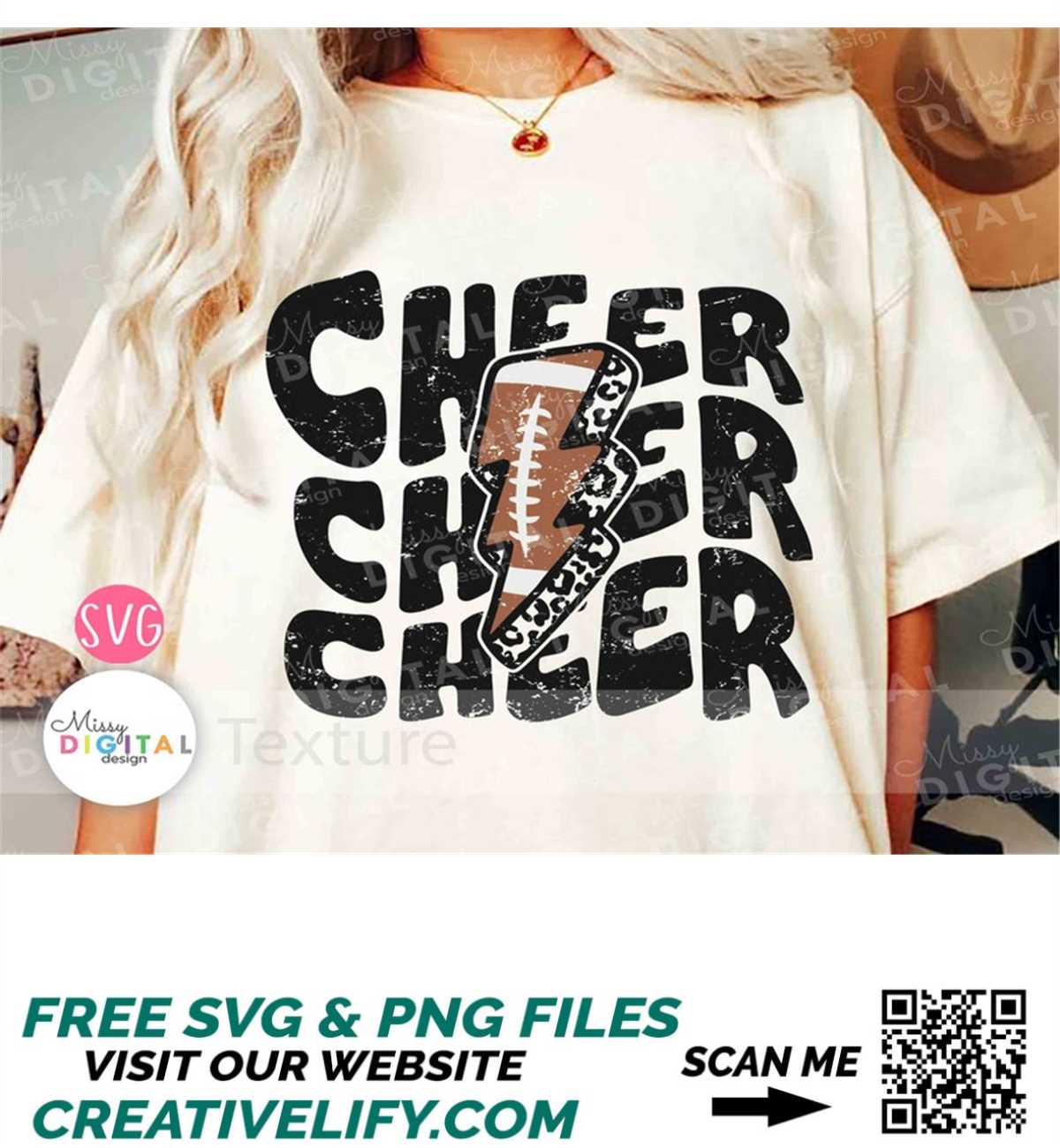 Cheer Football SVG, Football Leopard Svg, Cheer Svg, Footbal - Inspire ...