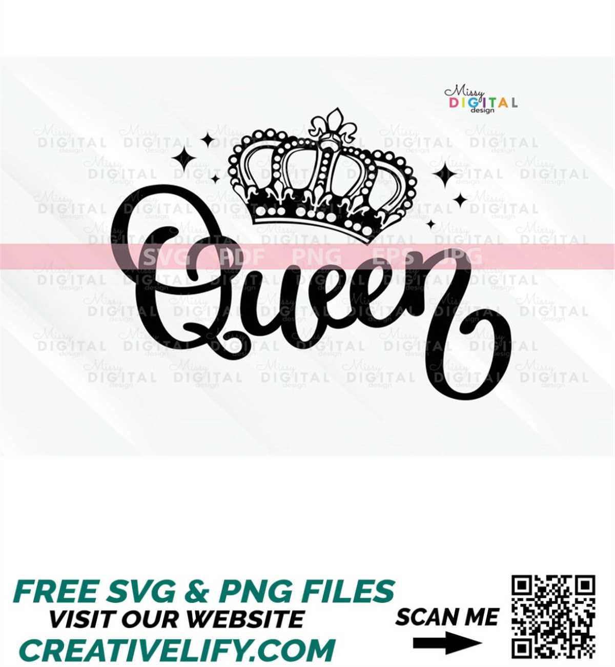 Queen With Crown SVG,Woman Crown Svg,Queen's Crown Svg,Crown | Inspire ...