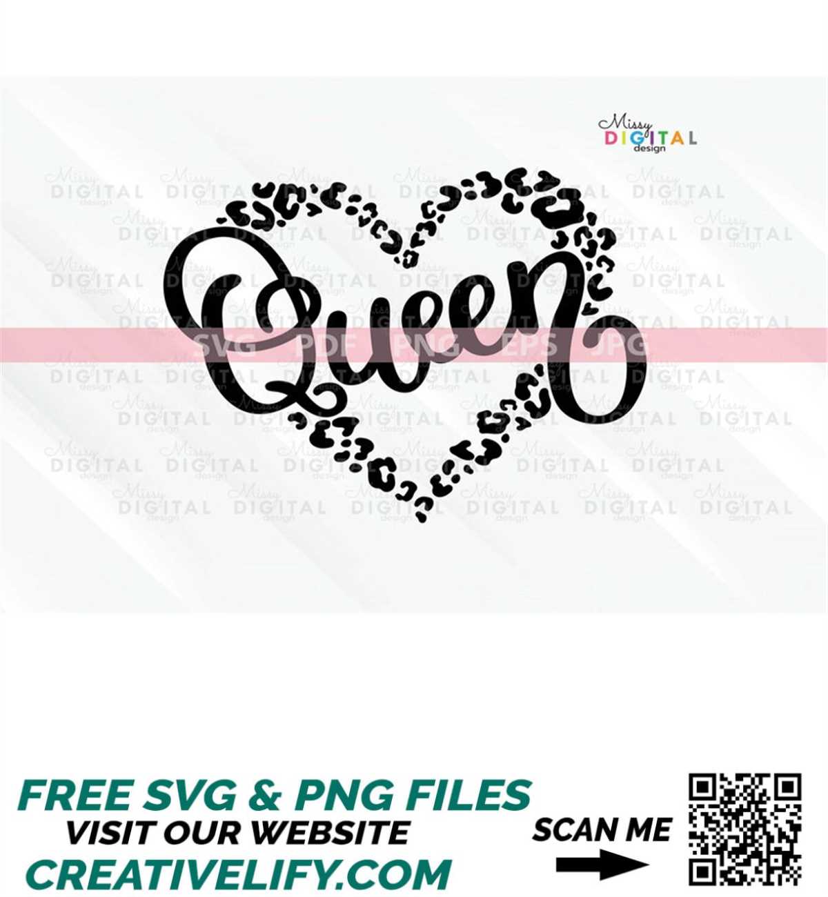 Leopard Queen Heart Svg,Cheetah Queen Png,Queen Svg,Heart Sv | Inspire ...