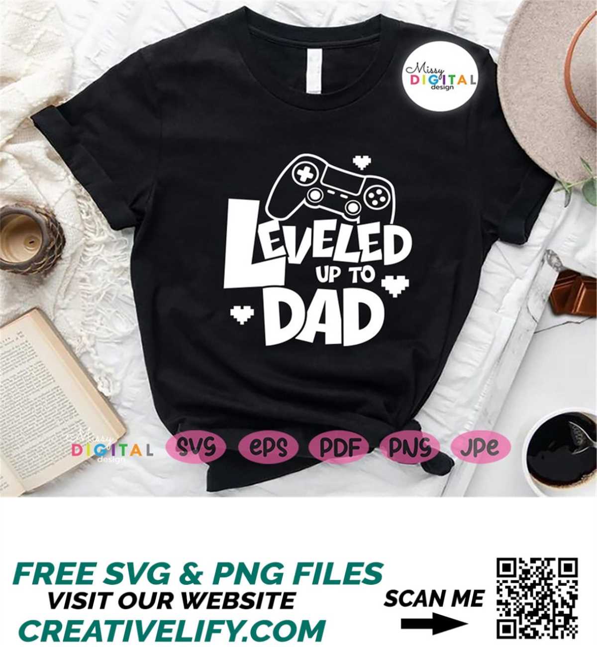 Leveled up Svg,Game controller Svg,Leveled Up To Dad SVG,Fat | Inspire ...