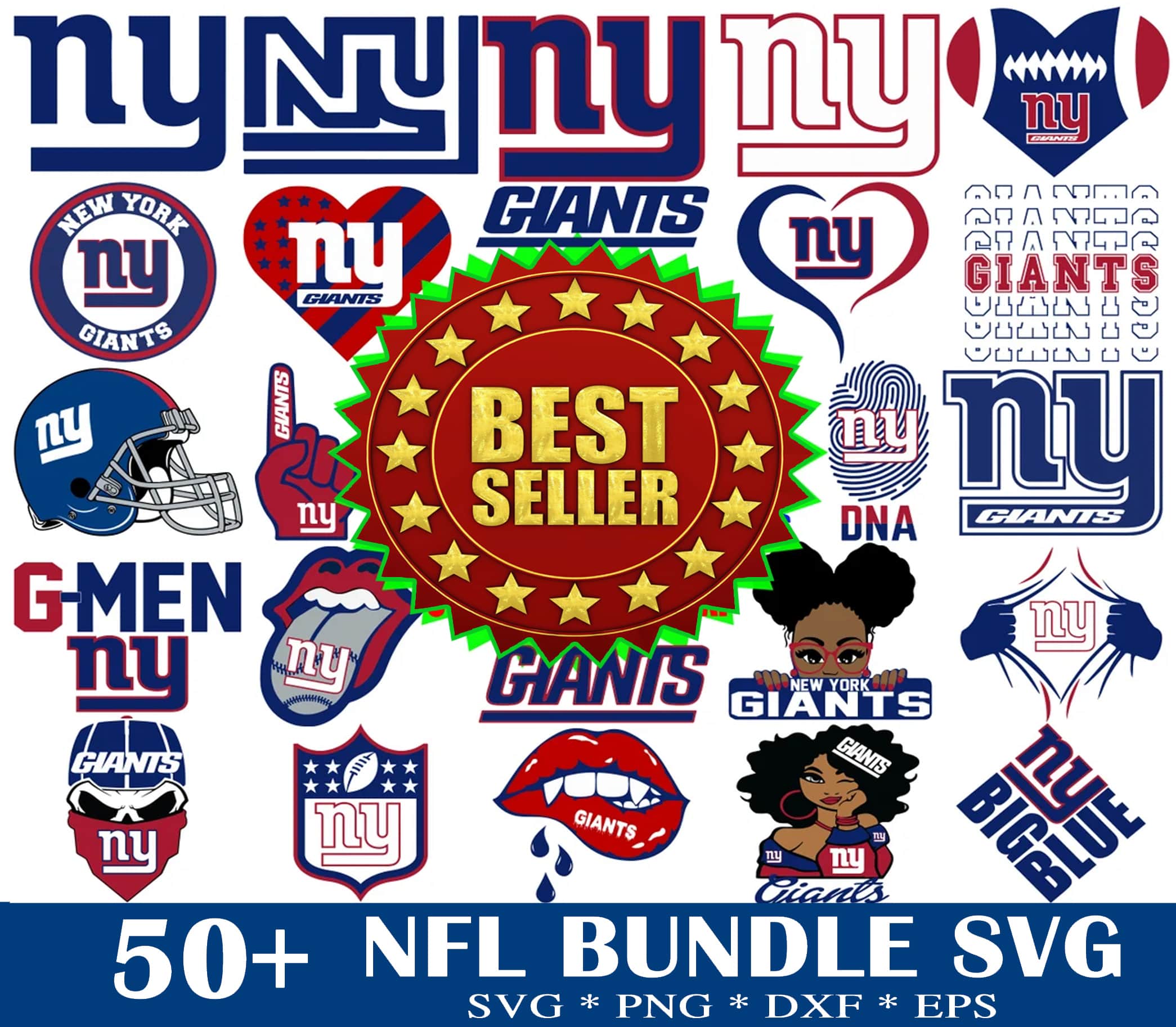 50 NewYork Giants Svg Bundle, NFL Teams Svg, NFL svg, NFL Lo | Inspire ...