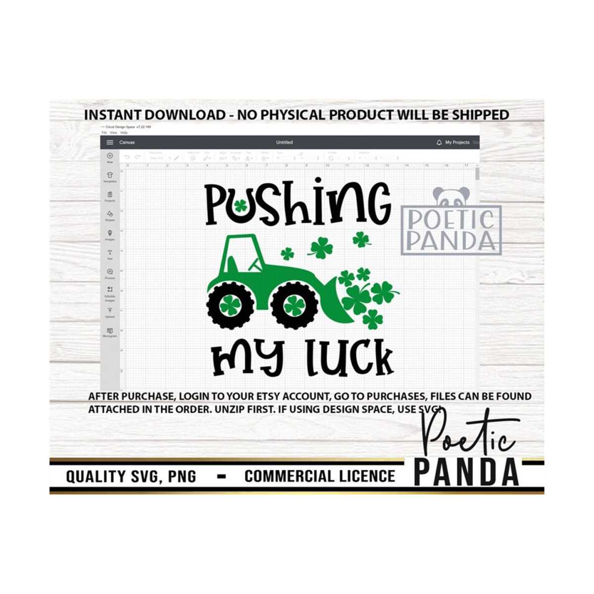 Pushing My Luck SVG PNG, Clover Svg, Irish Svg, Lucky Charm | Inspire ...