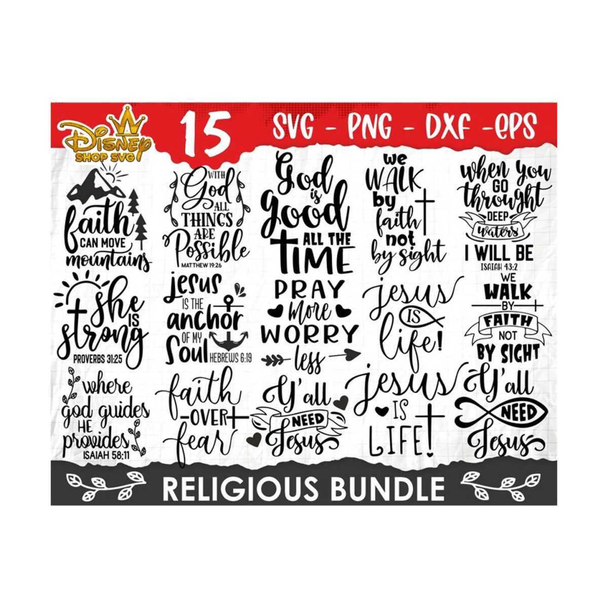 Religious Svg Bundle,Bible Verse Svg,Christian Svg,Jesus Svg | Inspire ...