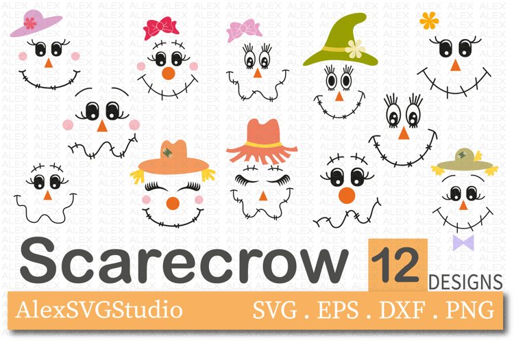 Scarecrow Svg, Halloween Svg, Fall Svg, Scarecrow Face Svg - Inspire Uplift