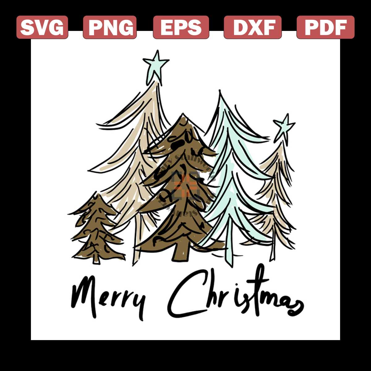 Merry Christmas Trees Svg, Christmas Svg, Pinetree Svg, Tree | Inspire ...