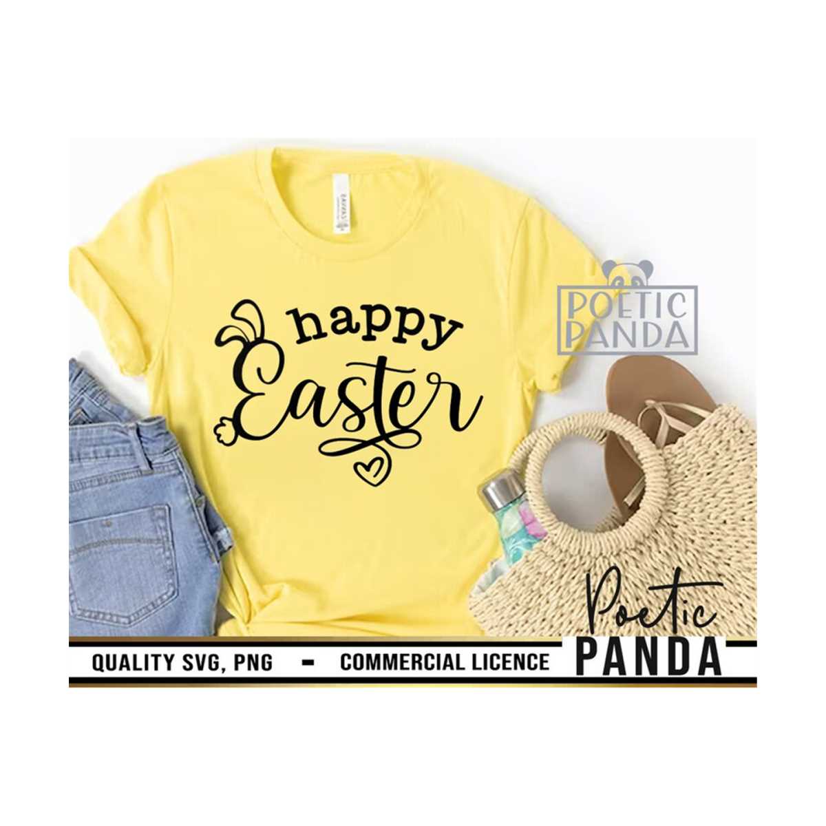 Happy Easter SVG PNG, Easter Sign Svg, Happy Easter Cut File | Inspire ...