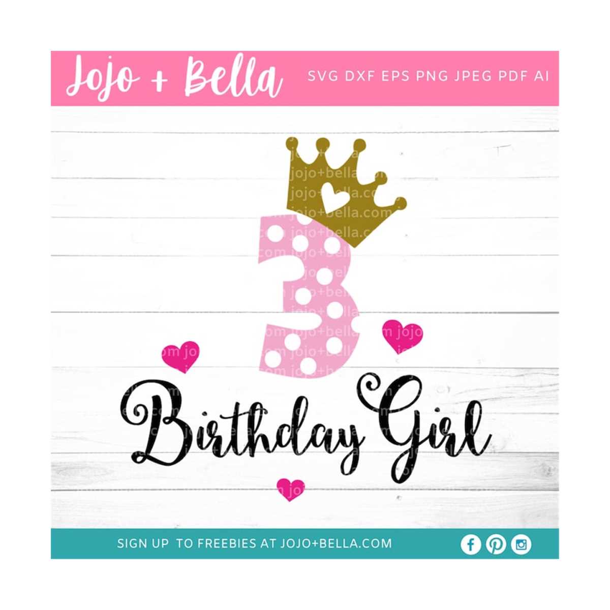 3rd Birthday svg, Third Birthday SVG, 3rd Birthday Girl SVG, | Inspire Uplift