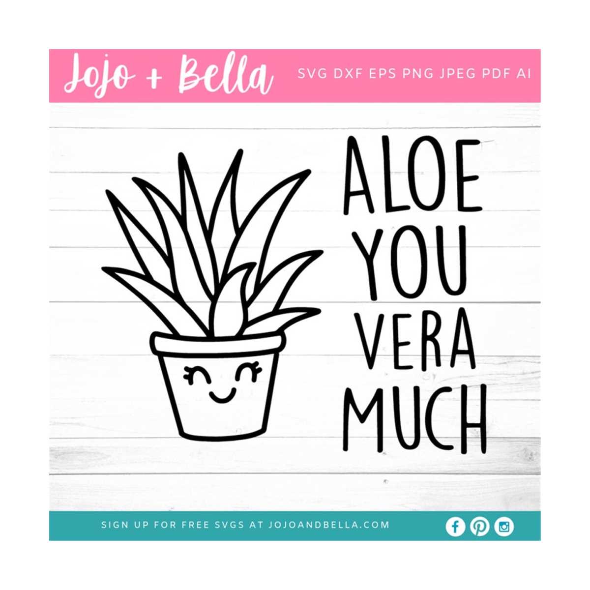 Aloe You Vera Much Svg, Aloe Vera Svg, Succulent Svg, I love - Inspire ...