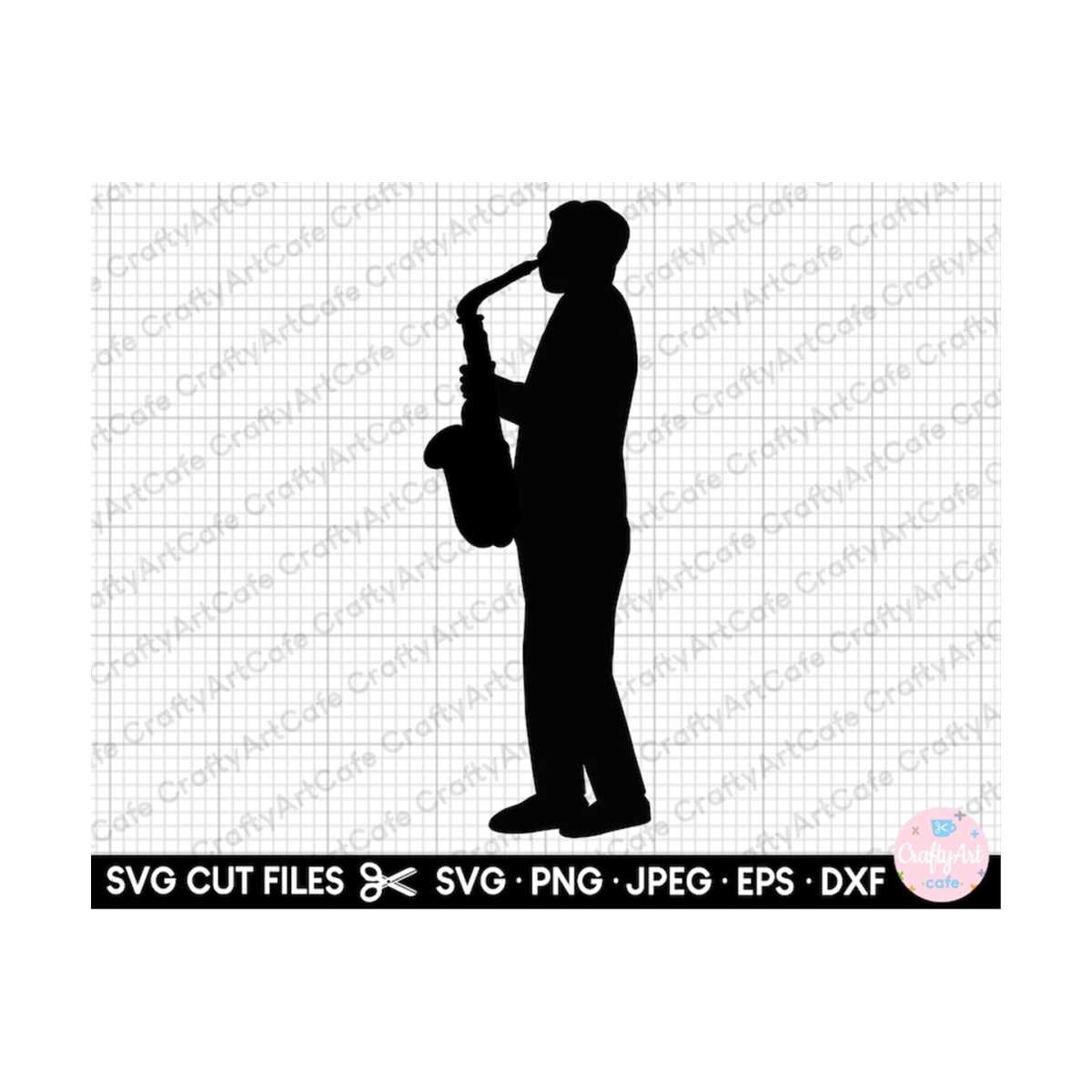 saxophone player svg png clipart silhouette | Inspire Uplift