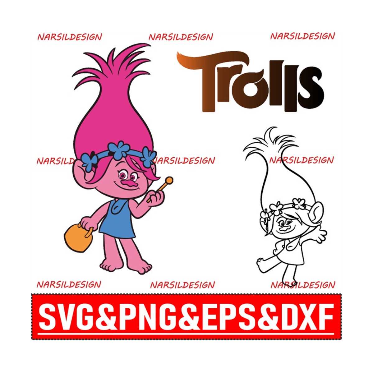 Trolls Svg Bundle, Trolls Png, Cricut, Silhouette, Digital D - Inspire ...