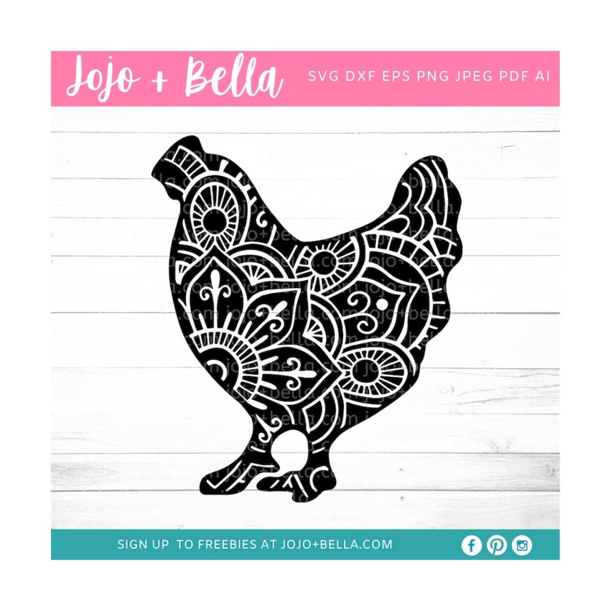 Mandala Chicken SVG - Zentangle Svg - Mandala svg - Chicken - Inspire ...
