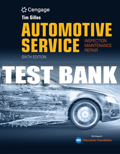 Test Bank For Automotive Service: Inspection, Maintenance, | Inspire Uplift