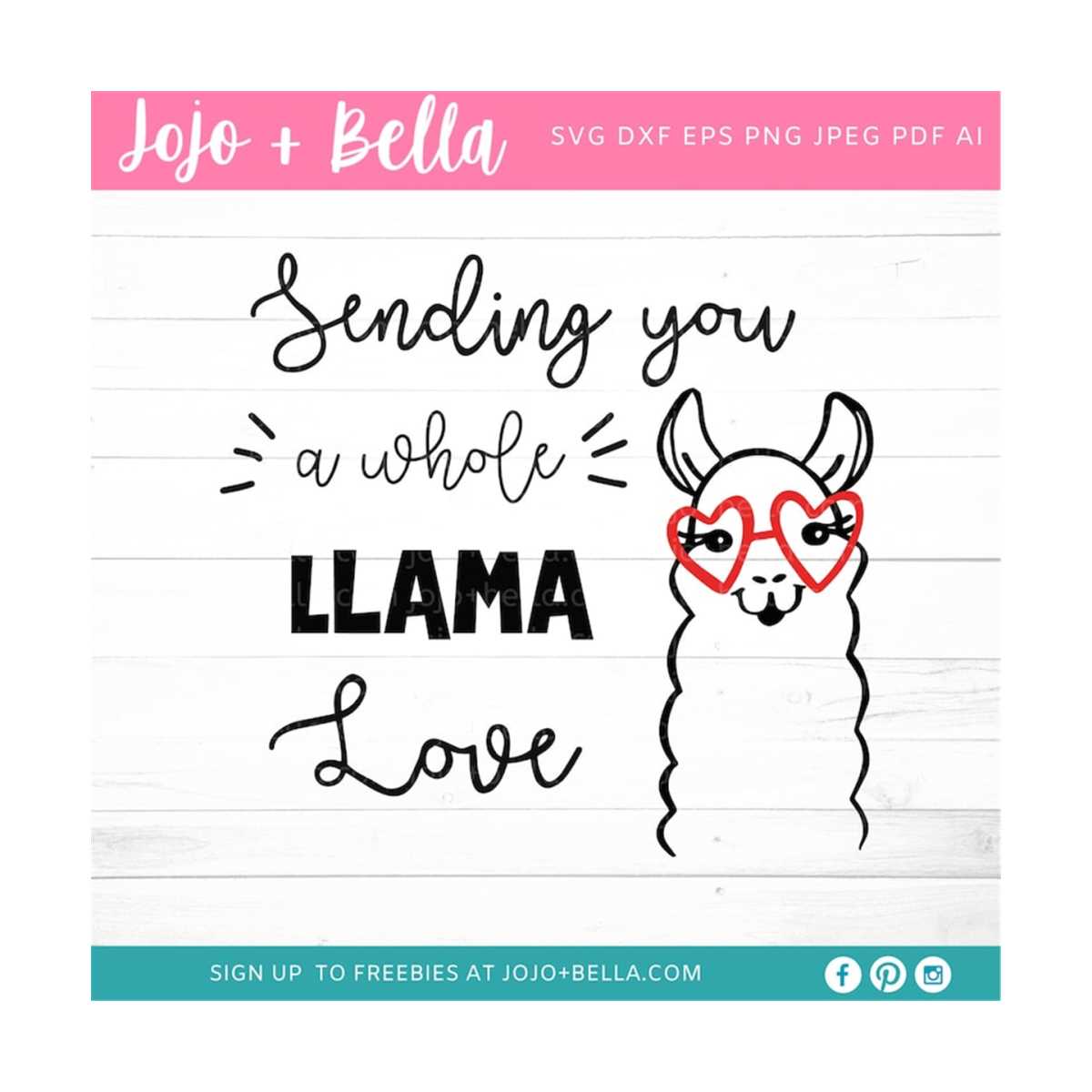Valentines Day Svg, Llama Love Svg, Valentine Svg, Cute Llam | Inspire ...