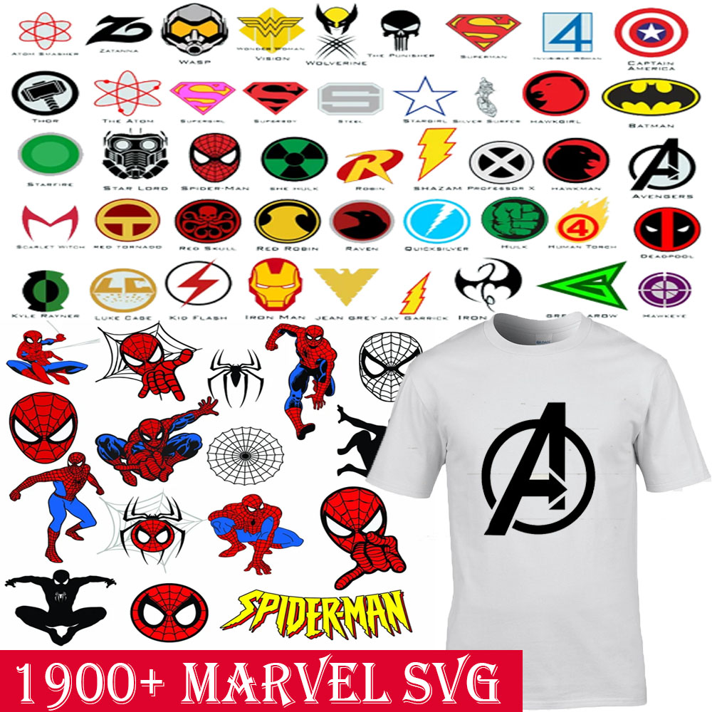 1900 Marvel Mega Bundle SVG, Superhero svg, Superhero Friend | Inspire ...