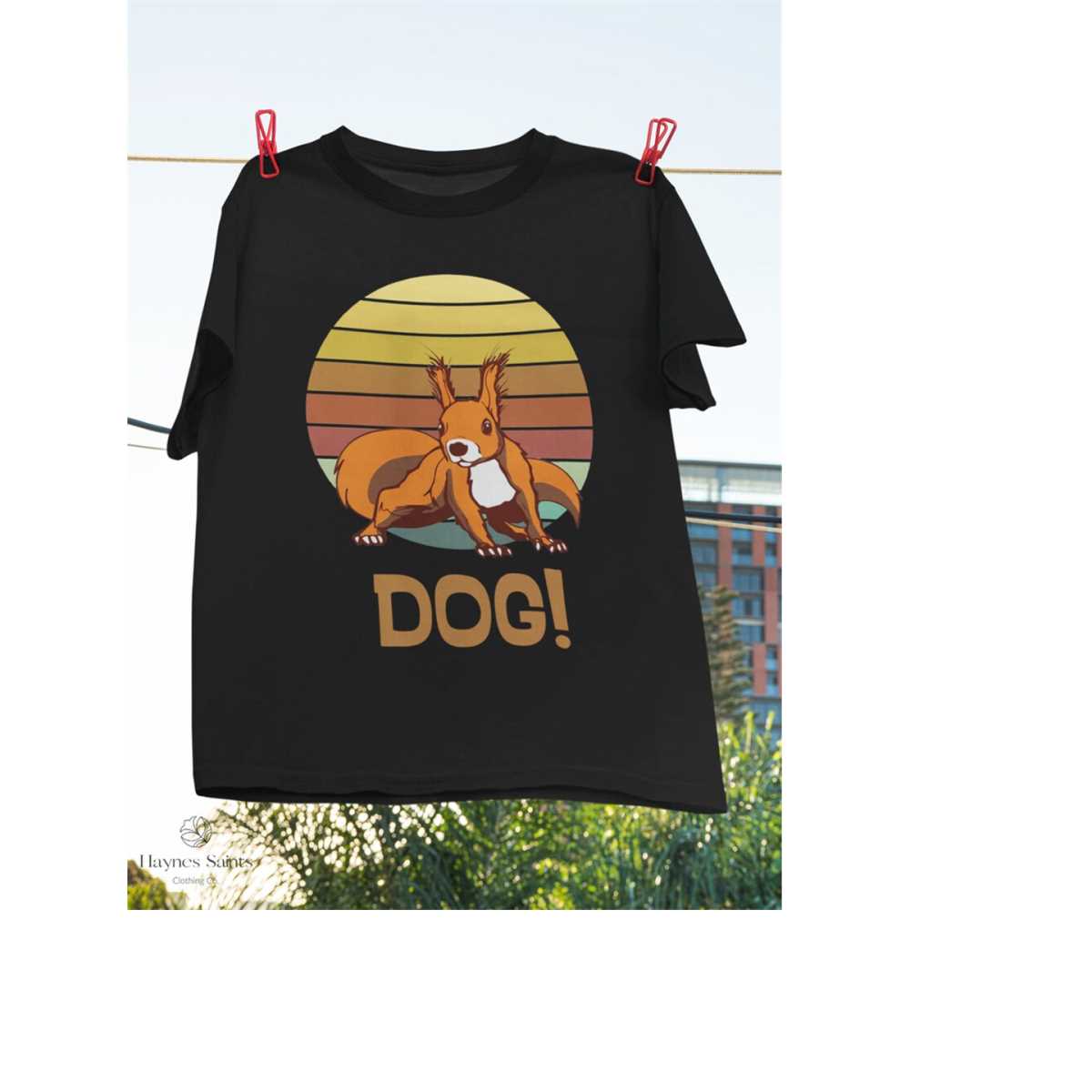 Retro Dog Distraction Squirrel Chasing Reversal T-Shirt, Dog | Inspire ...