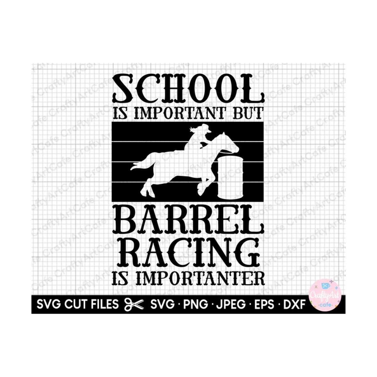 barrel racing svg png cricut school is important but barrel | Inspire ...