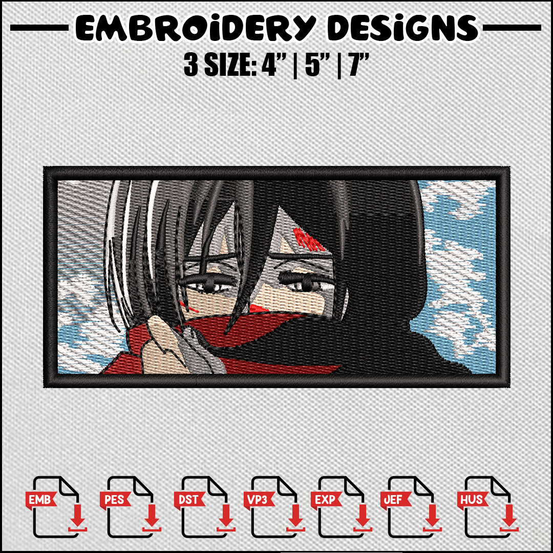 Mikasa box embroidery design, Aot embroidery, Mikasa design, | Inspire ...