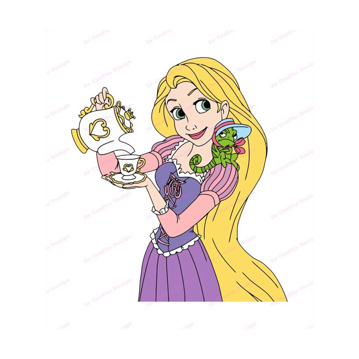 Rapunzel With Pascal Tangled SVG 4, svg, dxf, Cricut, Silhou - Inspire ...