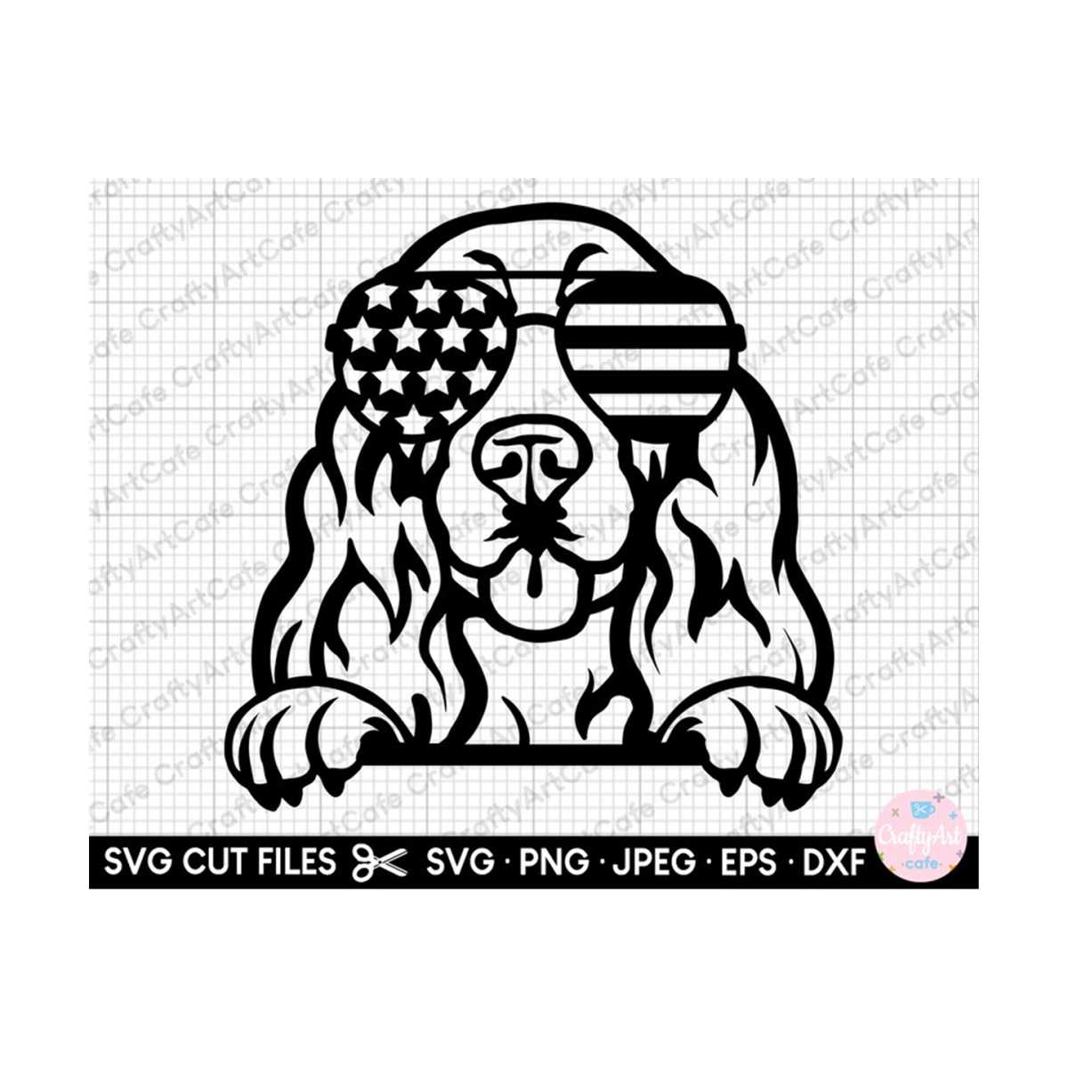cocker spaniel peeking svg png silhouette vector cut file cr | Inspire ...