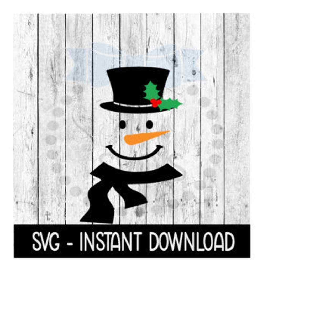 Snowman SVG, Holiday Snowman SVG Files, Instant Download, Cr | Inspire ...