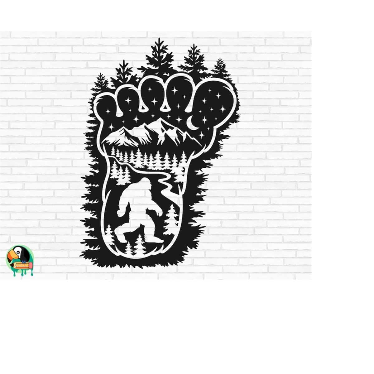 Bigfoot SVG, Bigfoot in Forest svg, Yeti svg, Sasquatch svg, - Inspire ...