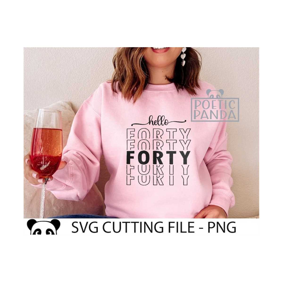 Hello Forty SVG PNG, Forty AF Svg, Hello Forty Svg, 40 and F | Inspire ...